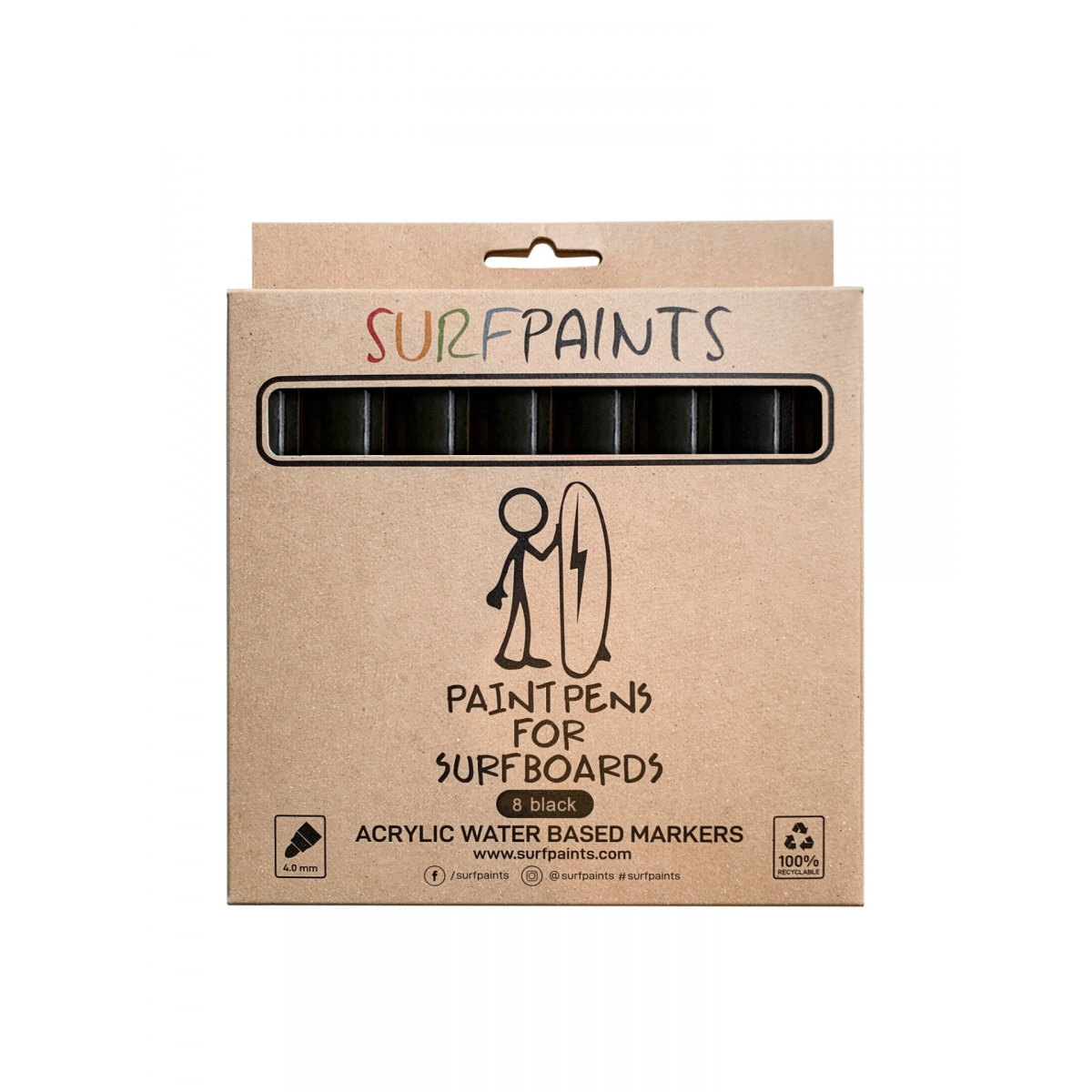Surf Paints Black Pens - SPAINTS BLACK SET - Surfers Lab