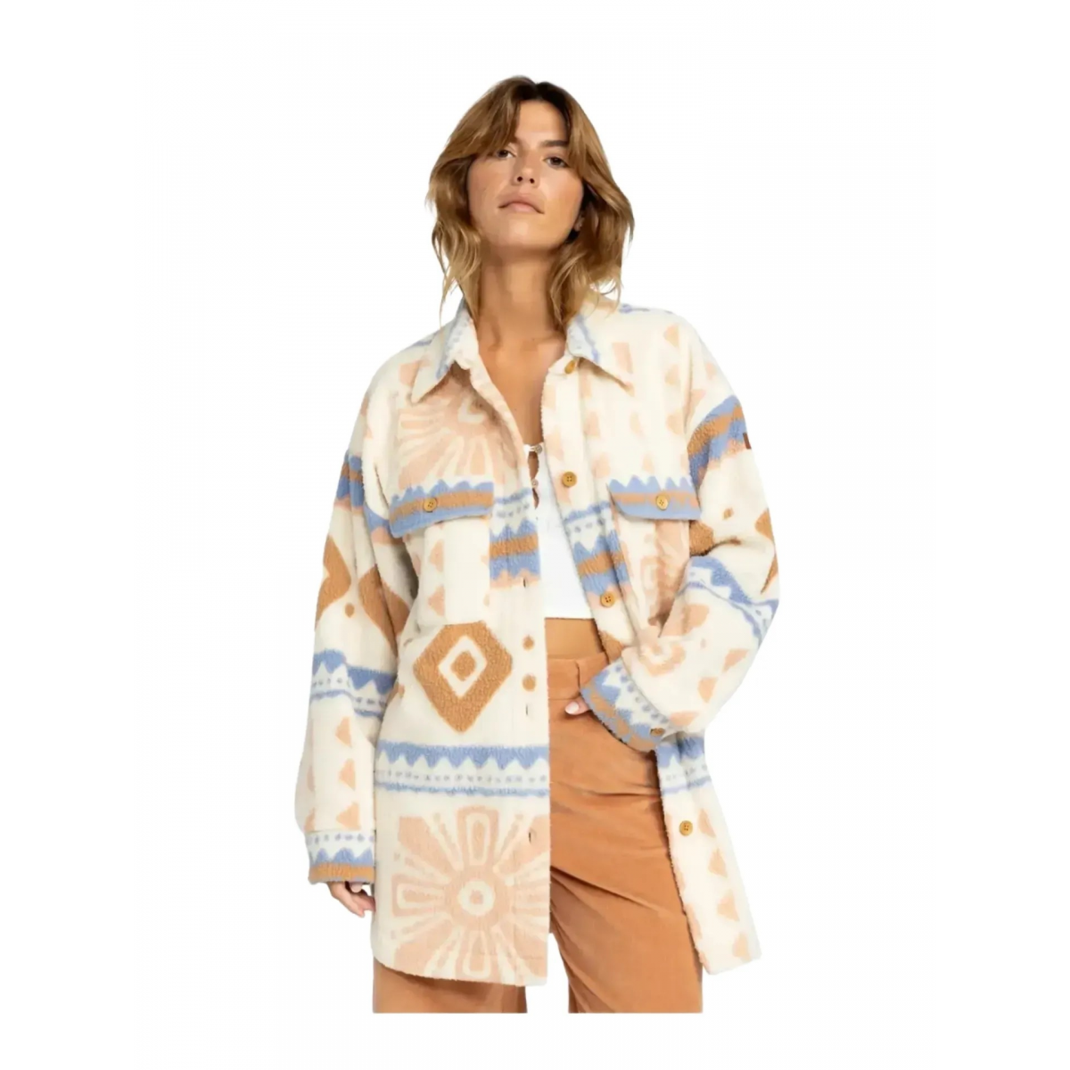 Roxy Morning Crush Sherpa Overshirt - ERJPF03179_258 - Surfers Lab